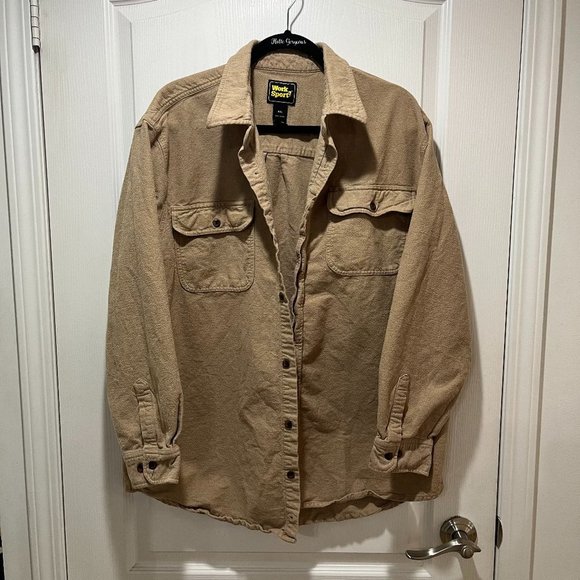 Shirts | Vintage Tan Flannel Button Up Mens Xxl | Poshmark